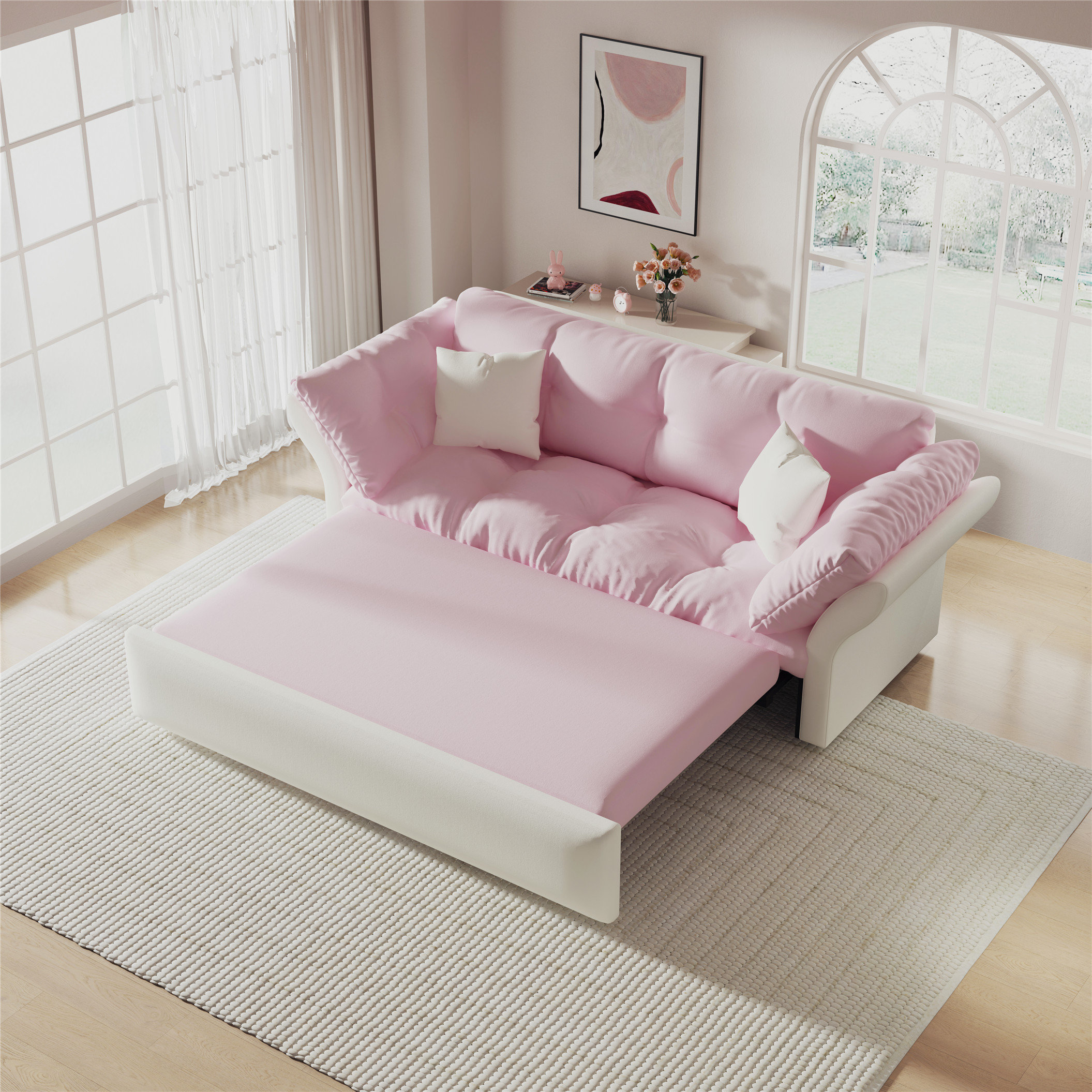 Winston Porter Luxury Sleeper Sofa Bed with Soft Cushion - Ultimate ...