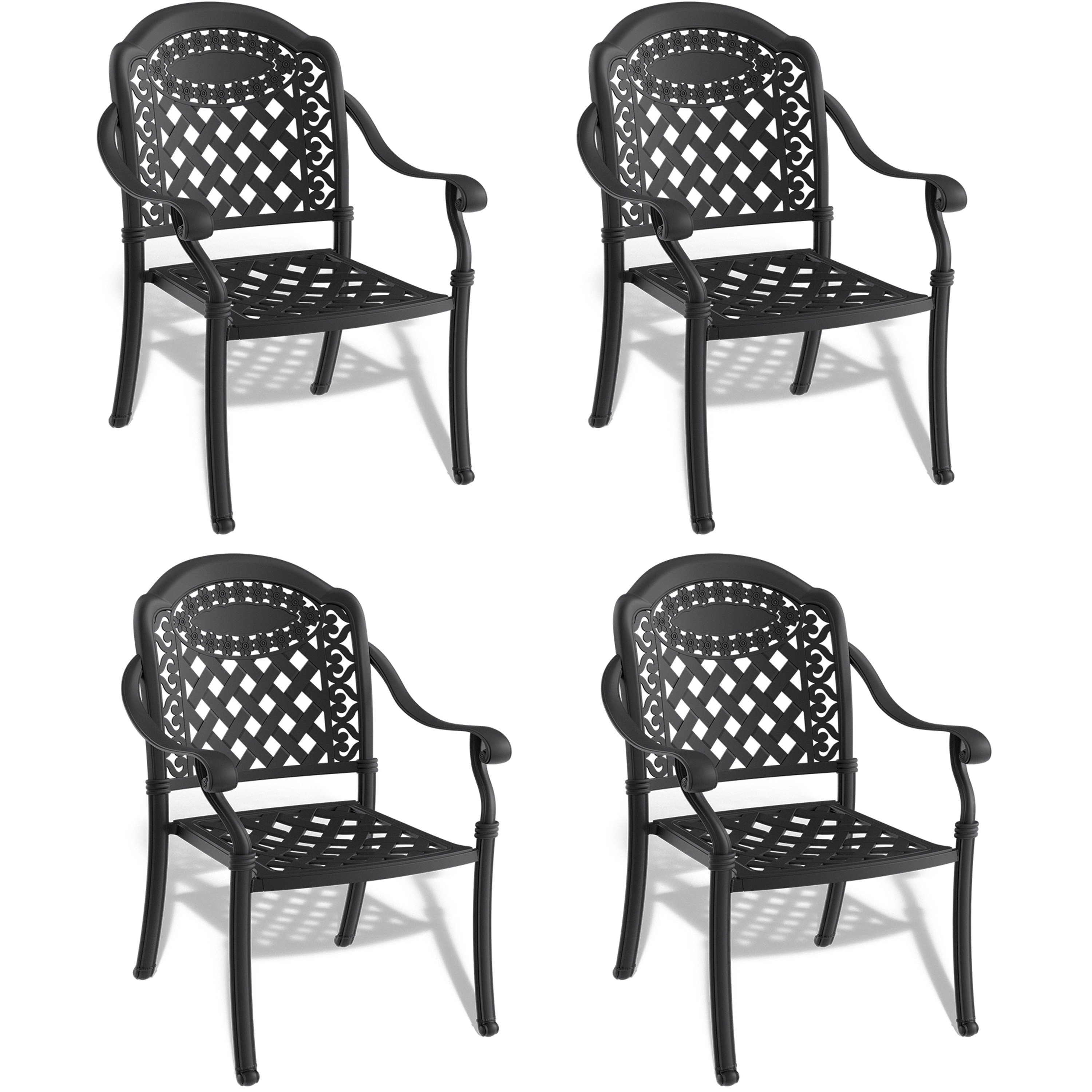 Canora Grey Tesfaye 4 - Person Square Outdoor Dining Set with Cushions ...