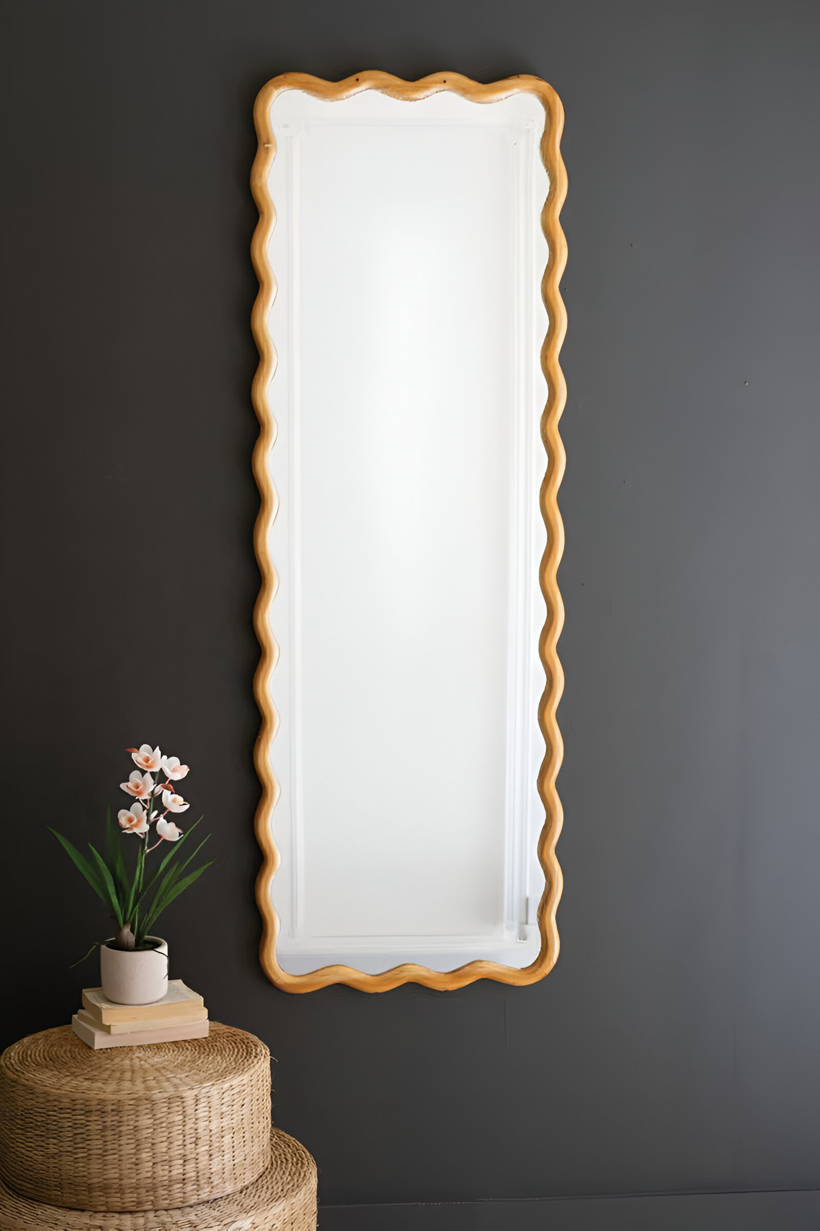 Latitude Run® LARGE RECTANGLE SQUIGGLE WOOD FRAMED MIRROR - Wayfair Canada
