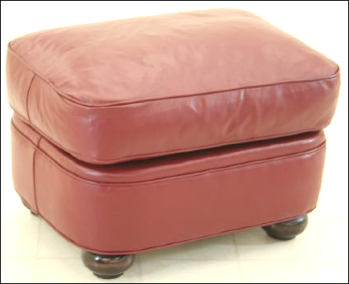 Old Hickory Tannery Leather Ottoman - Great Gifts Club