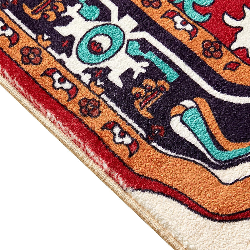 Bungalow Rose Vintage Wine Red Melting Oriental 4x6 Area Rugs for ...