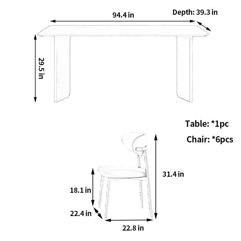 Animoe D Furniture Modern simple home table and chairs | Wayfair