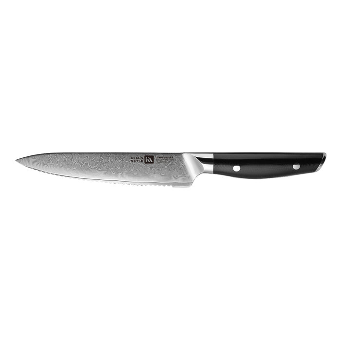 Klaus Meyer Luxor 6'' Serrated Utility Knife (Wood Sheath Contained ...