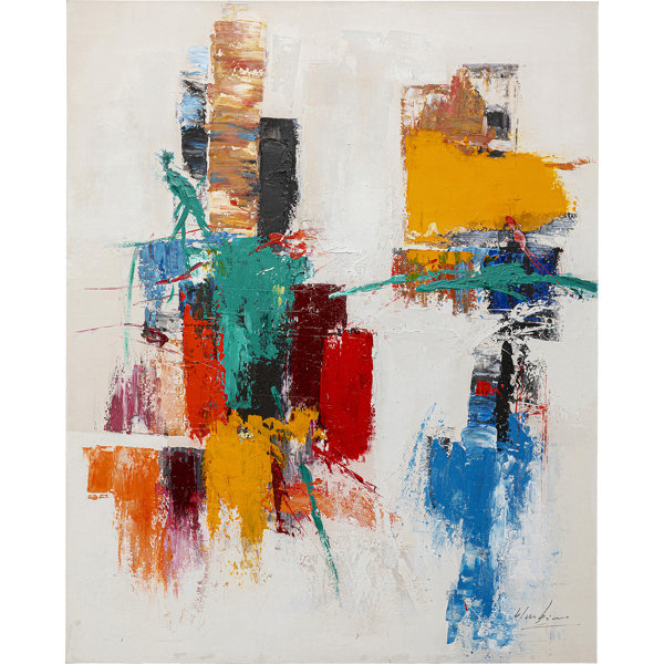 KARE Design Be Happy 150 x 120cm Art Print on Canvas | Wayfair.co.uk