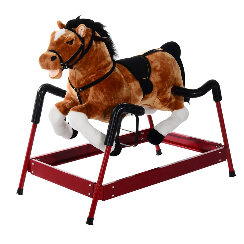 Qaba Kids Plush Spring Rocking Horse & Reviews | Wayfair