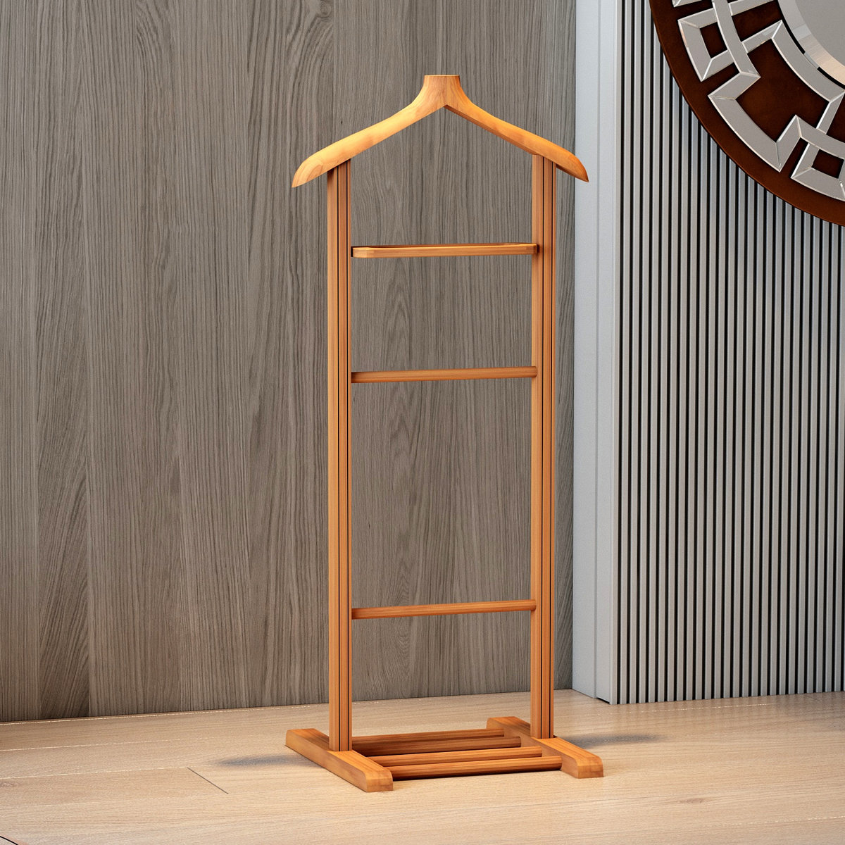 East Urban Home Spandrel Solid Wood Freestanding Valet Stand | Wayfair