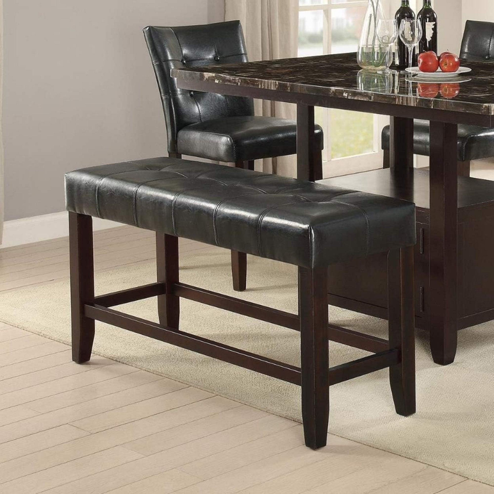 Lark Manor™ Counter Height 1Pc Bench Dining Room Faux Leather Cushion ...