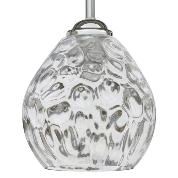 Wrought Studio Arlo 1 Light Pendant Ceiling Light Chrome With Dimple ...