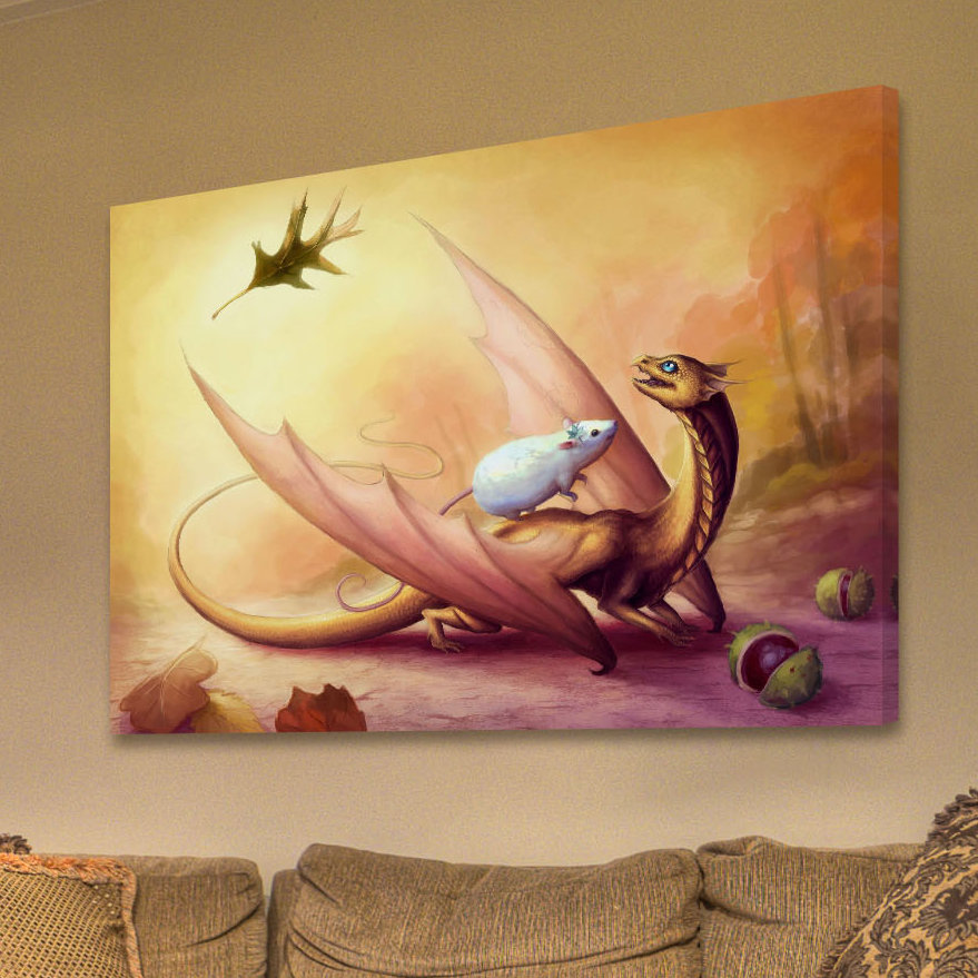 Marmont Hill 'Autumn Drake' by Jonas Jödicke Painting Print on Wrapped ...