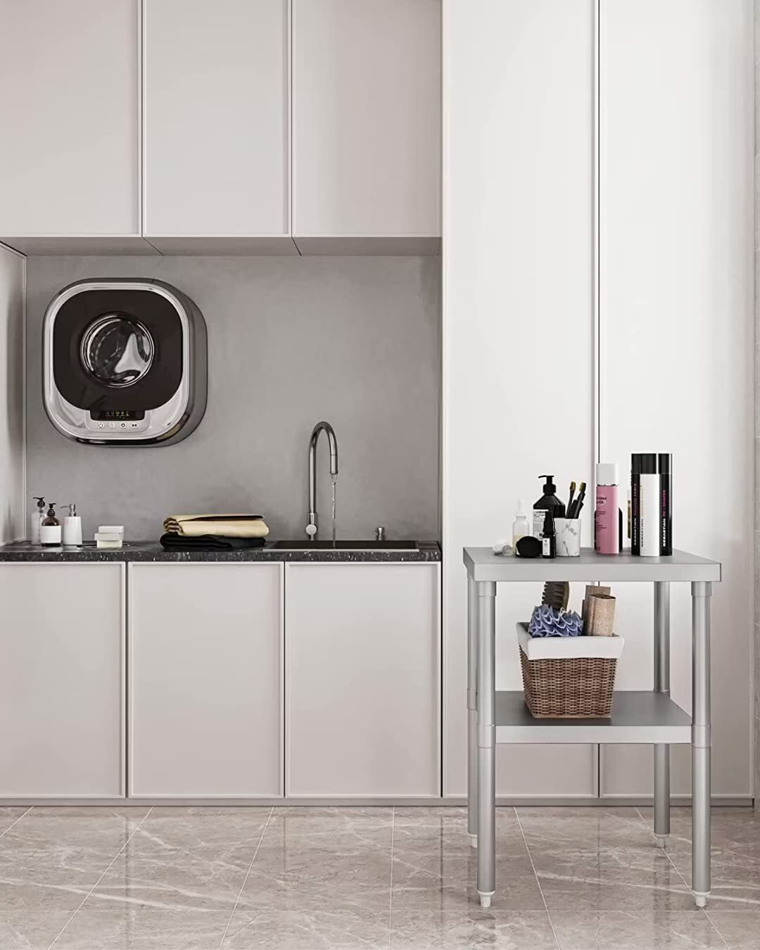 Homhougo Stainless Steel 24'' L x 24'' W x 34'' H Work Table | Wayfair