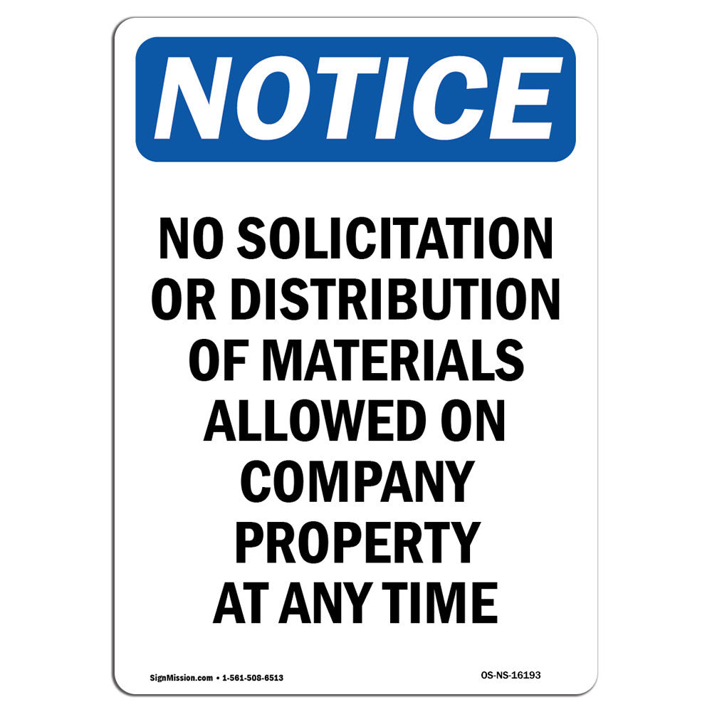 SignMission No Solicitation Company Property Sign | Wayfair