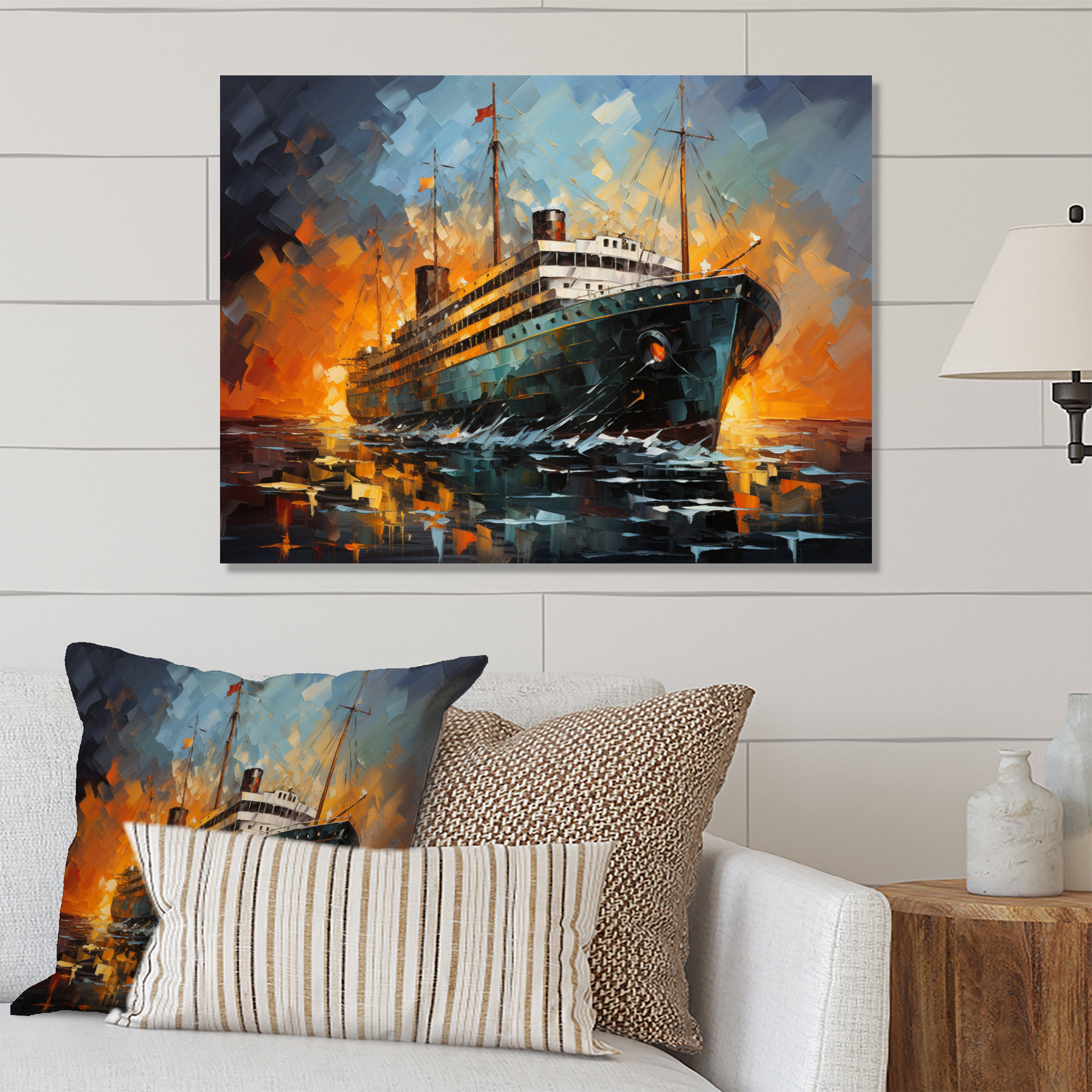 Latitude Run® Boat Titanic Collage Interwoven I - Transportation Metal ...