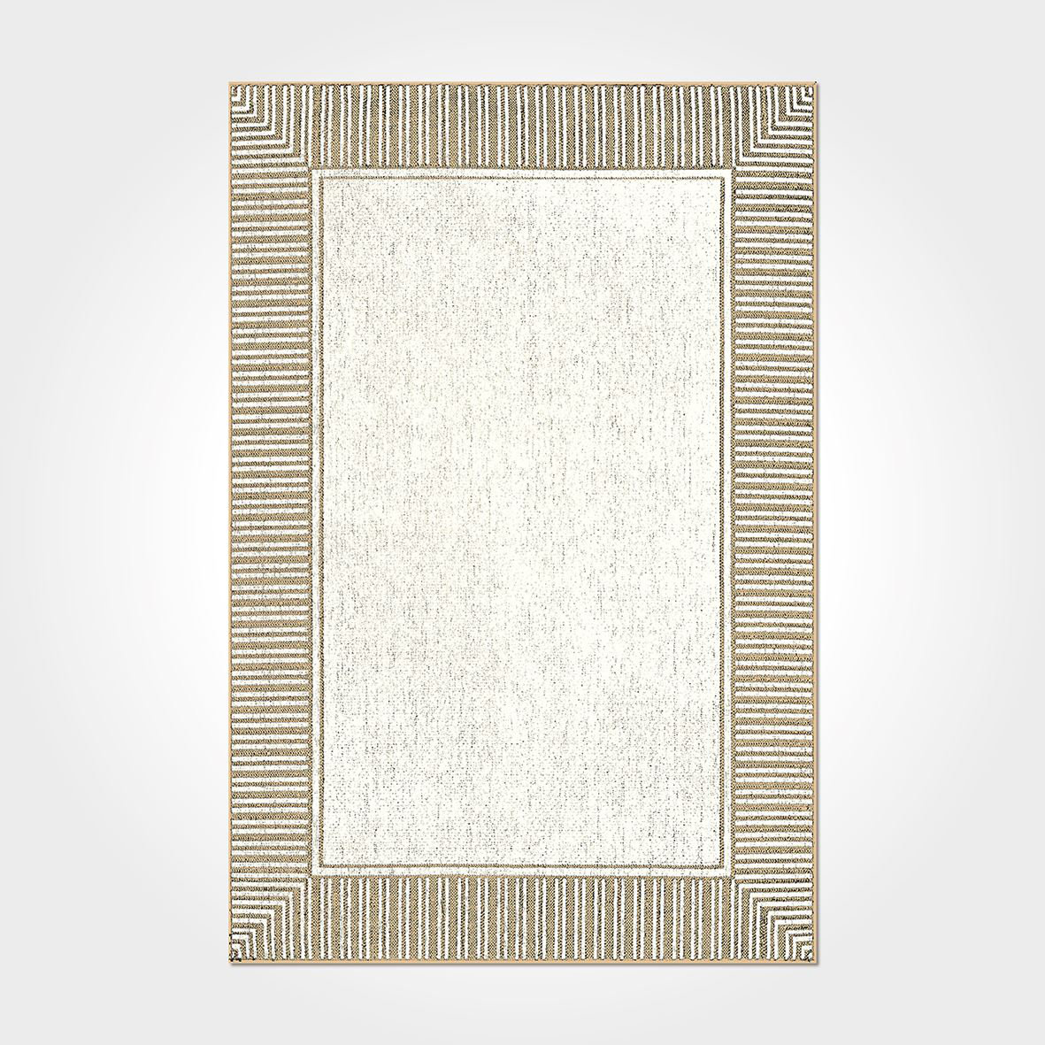 Latitude Run® Kijana Cream Framed Cotton Digital Print Area Rug ...
