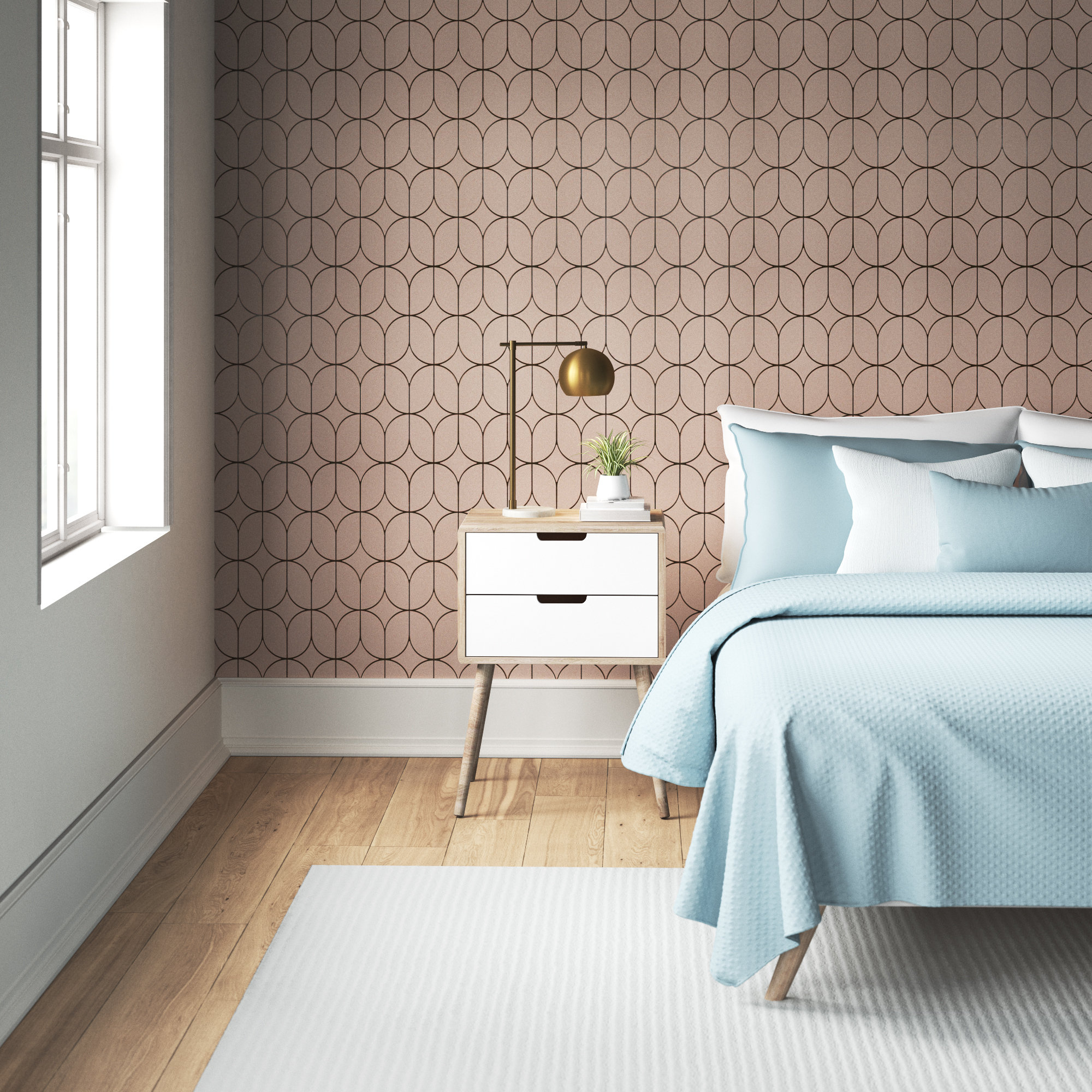 Willa Arlo™ Interiors Fredson Raye Rosco 33' L x 20.9" W Wallpaper Roll ...