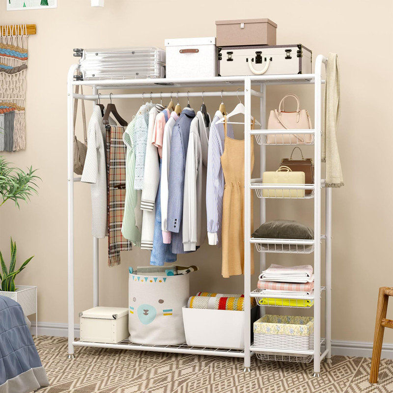 Latitude Run® Portable Clothing Rack, Closet Organizers and Storage ...