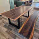 Union Rustic Lemay Iron Trestle Dining Table & Reviews | Wayfair