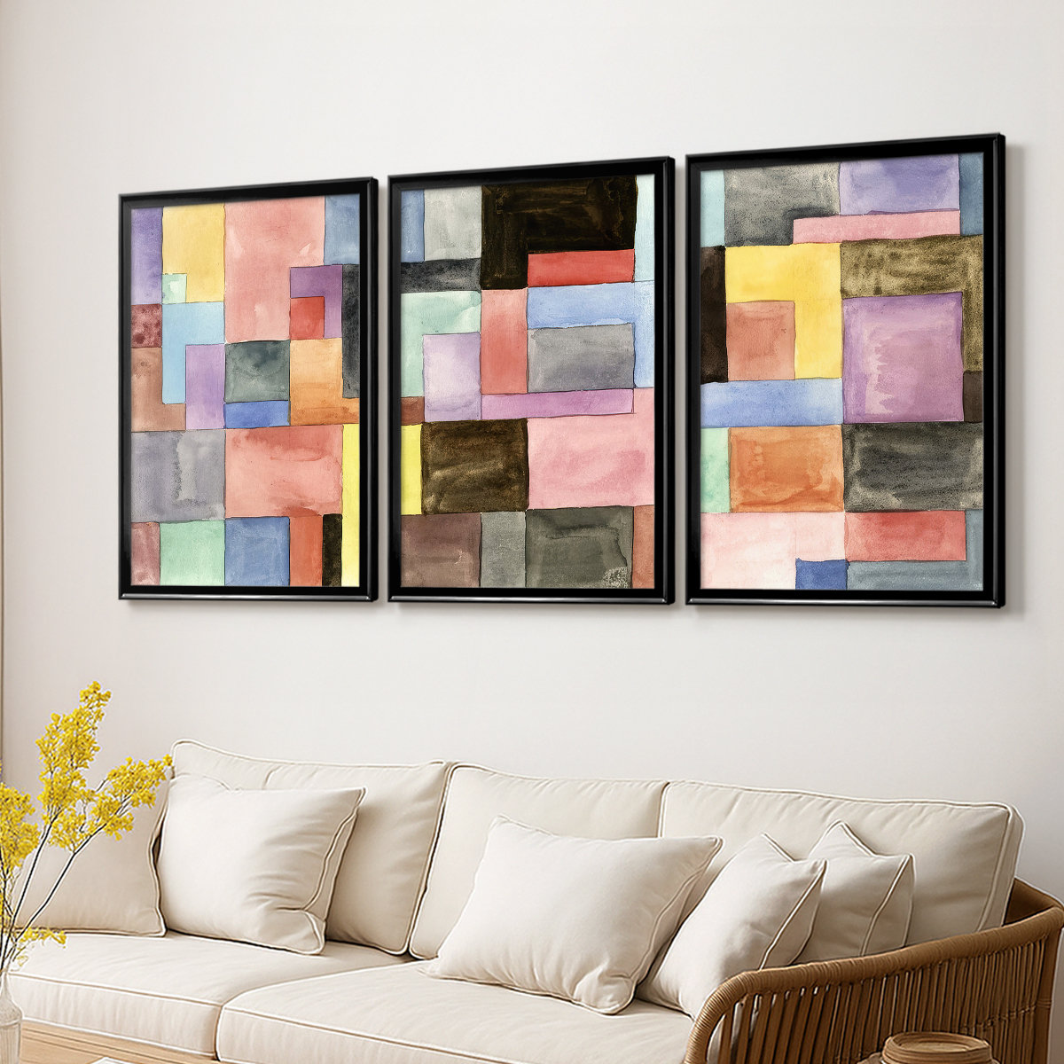 Corrigan Studio® Primary Blocks I -Custom Framed Wrapped Gallery Canvas ...
