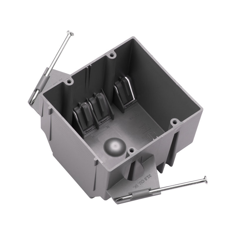 MW LIGHTING 10 PK 2 Gang Nail-On Outlet Box 32CI, Junction Box, Plastic ...