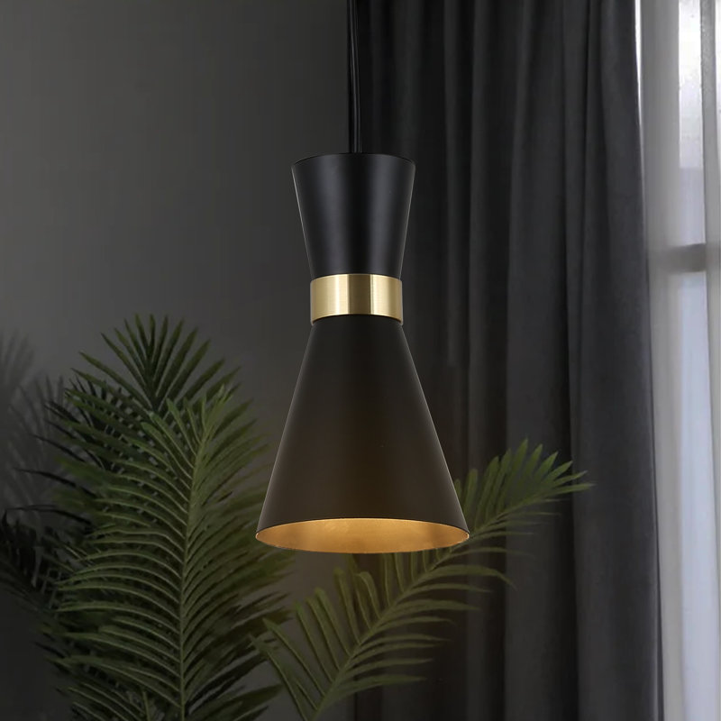 Mercer41 Viran 1 - Light Black Bell Pendant | Wayfair