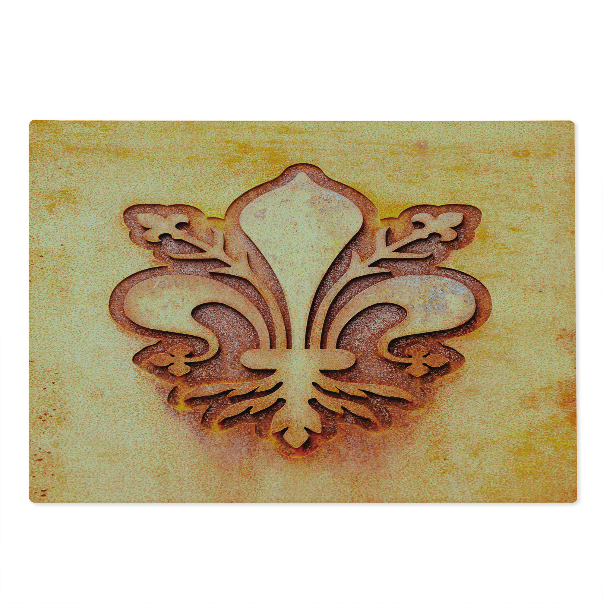 Ambesonne Orange Cutting Board Large Size Floral Royal France Orange ...