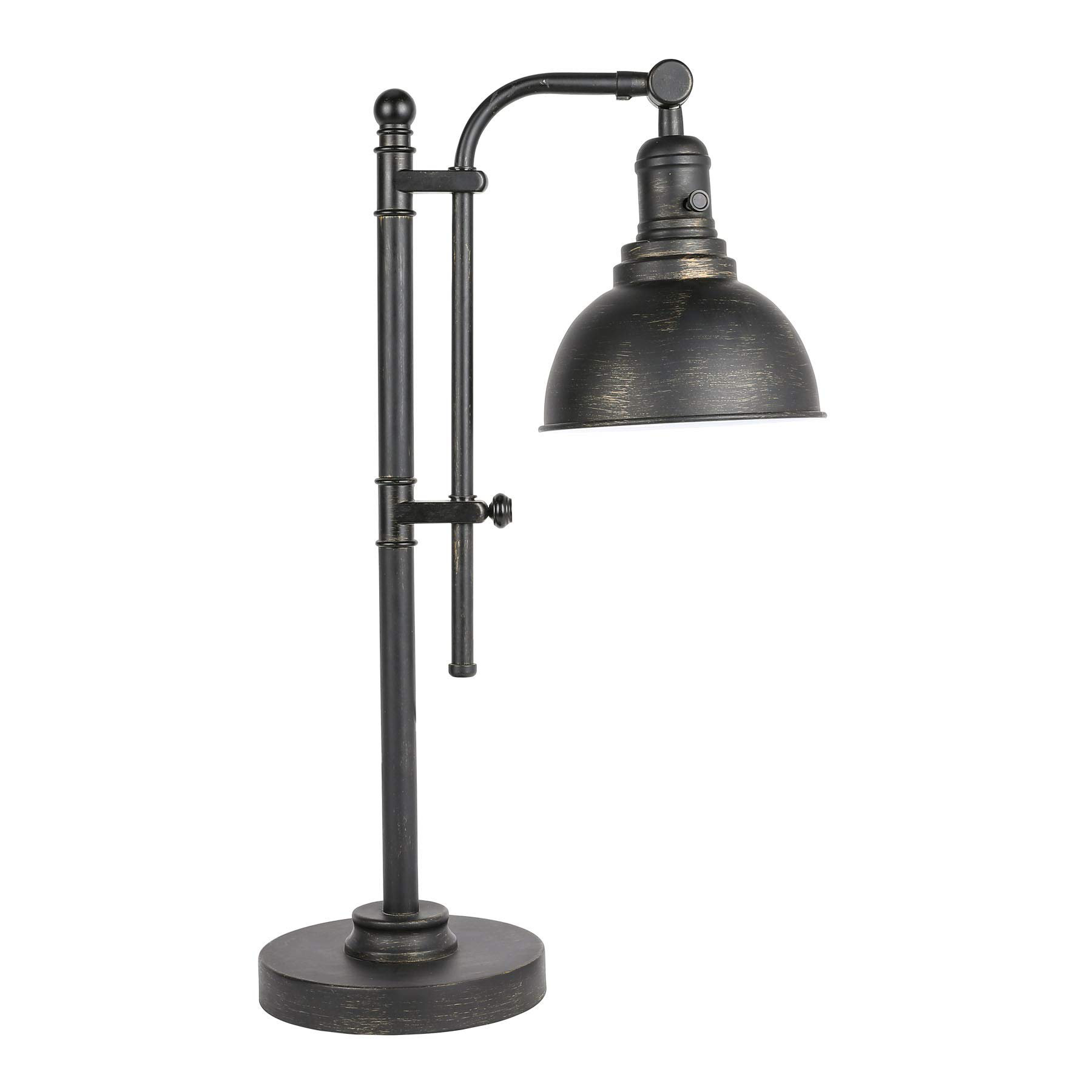 17 Stories Rustic Desk Lamp Black Adjustable, Industrial Style Metal ...