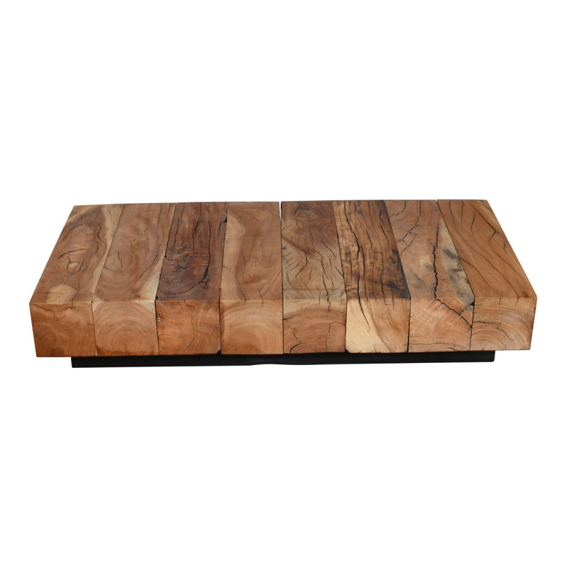 Loon Peak® Caid Solid Wood Beam Coffee Table & Reviews | Wayfair