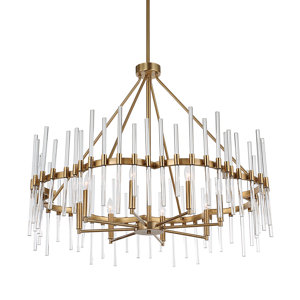 Uttermost 8 - Light Glass/Steel Chandelier | Perigold
