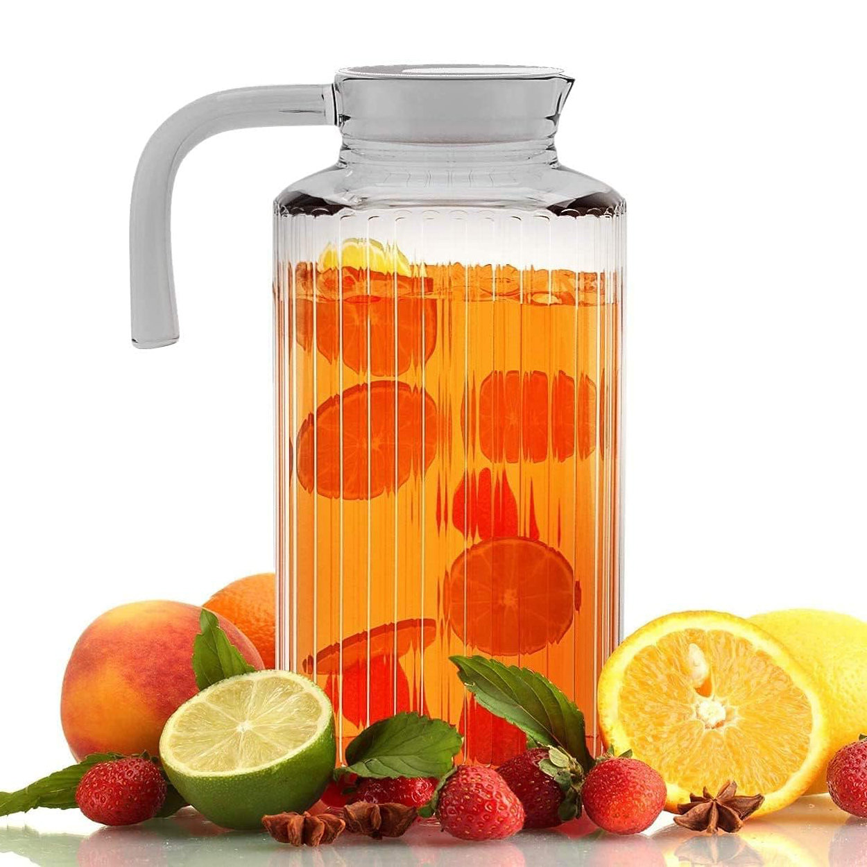 Ivy Bronx Fridge Pitcher – 60 OZ. Glass Water Fridge Pitcher with Lid ...