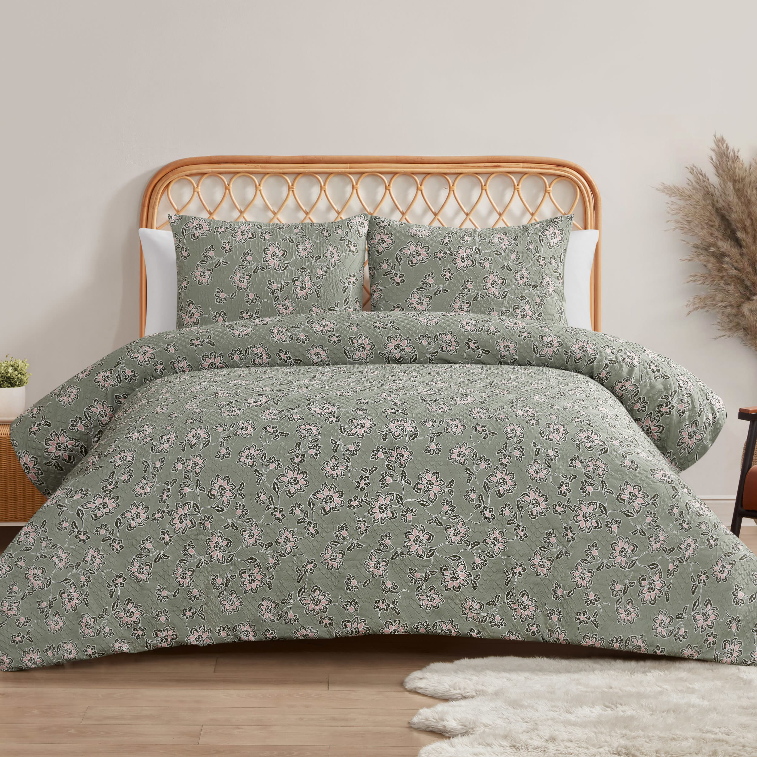 Jessica Simpson Botanical Embossed Polyester Bedding Set & Reviews ...