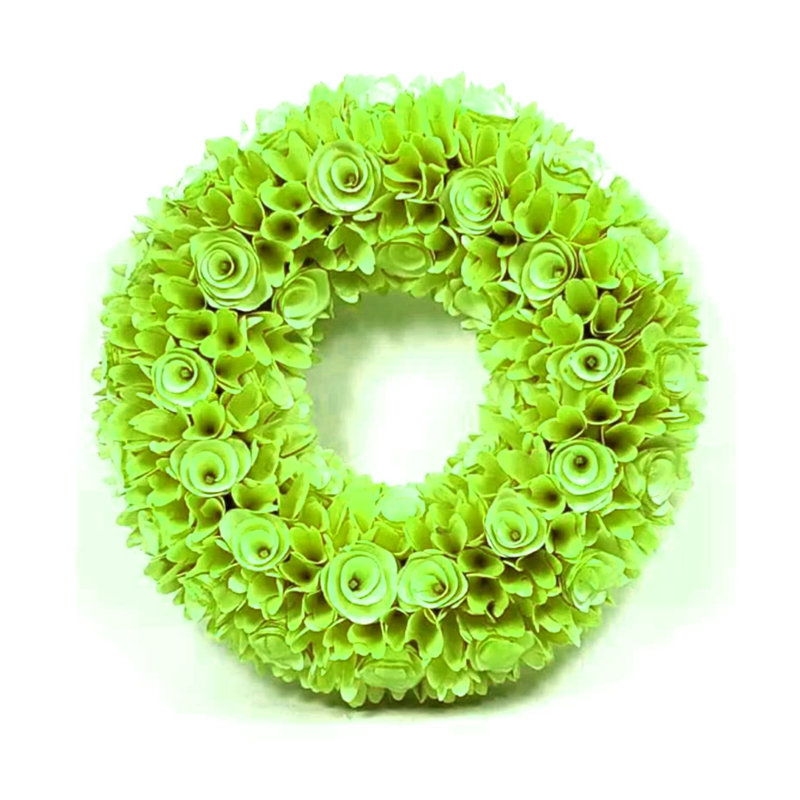 Ophelia & Co. Preserved Woodchip 18" Foam Wreath & Reviews | Wayfair