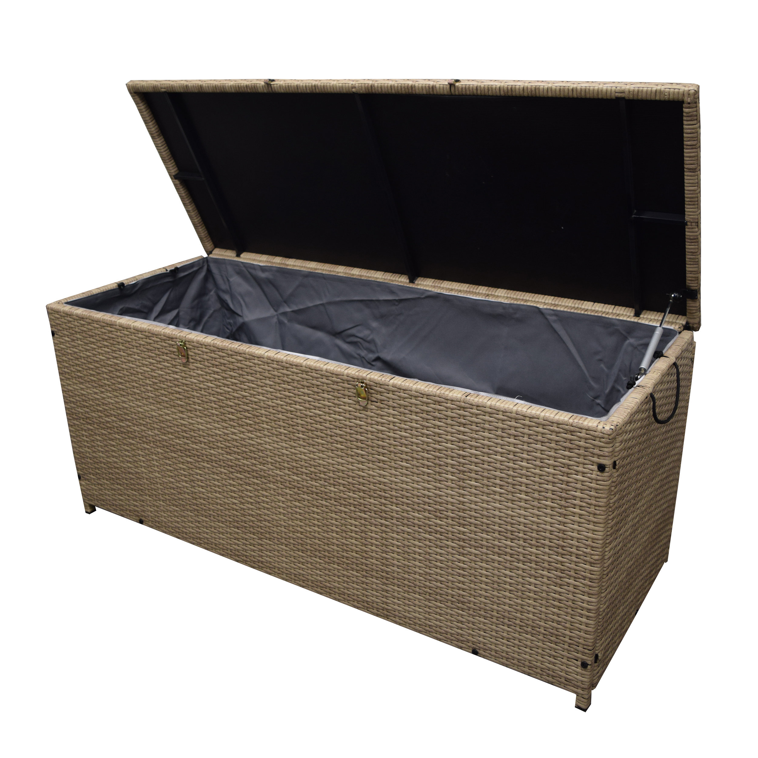 Oakland Living Indoor and Outdoor 113 Gallon Wicker Deck Box & Reviews ...