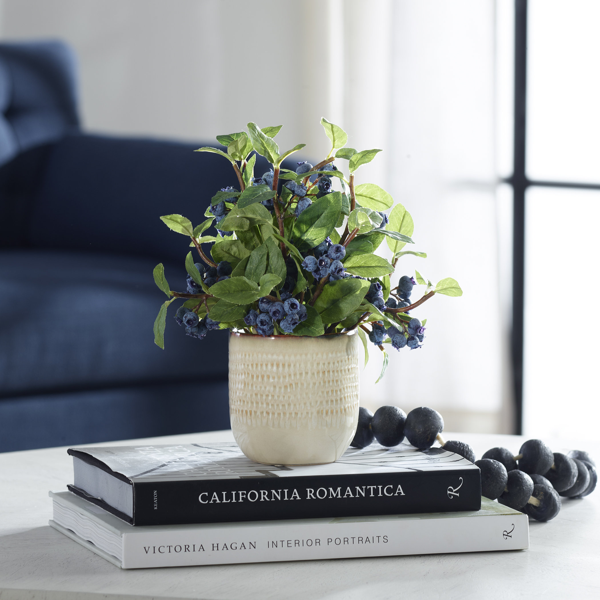 Primrue 12'' Artificial Blueberry Plant in Pot | Wayfair