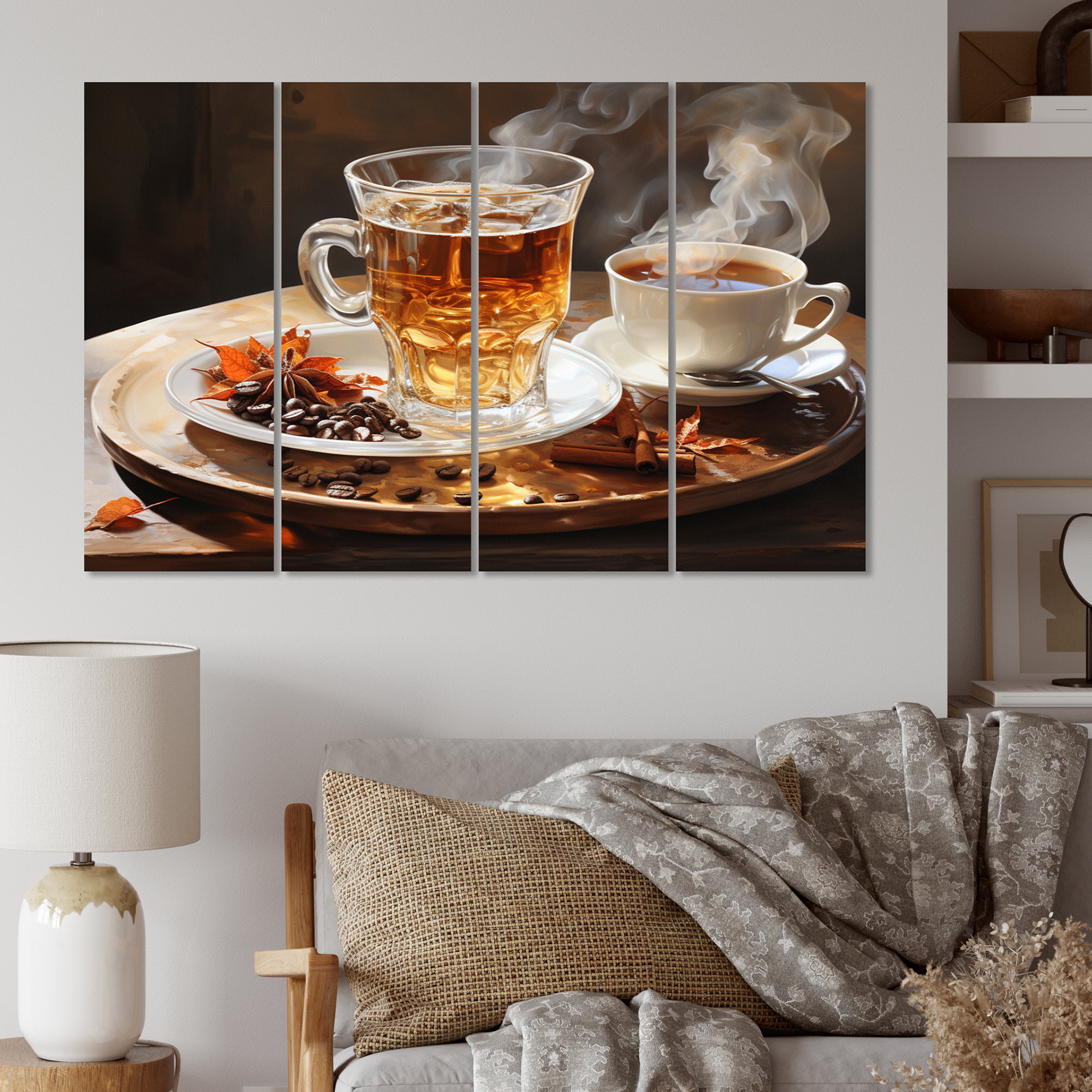 Design Art Cuban Coffee Brown II - Food & Beverage Canvas Print - 4 ...