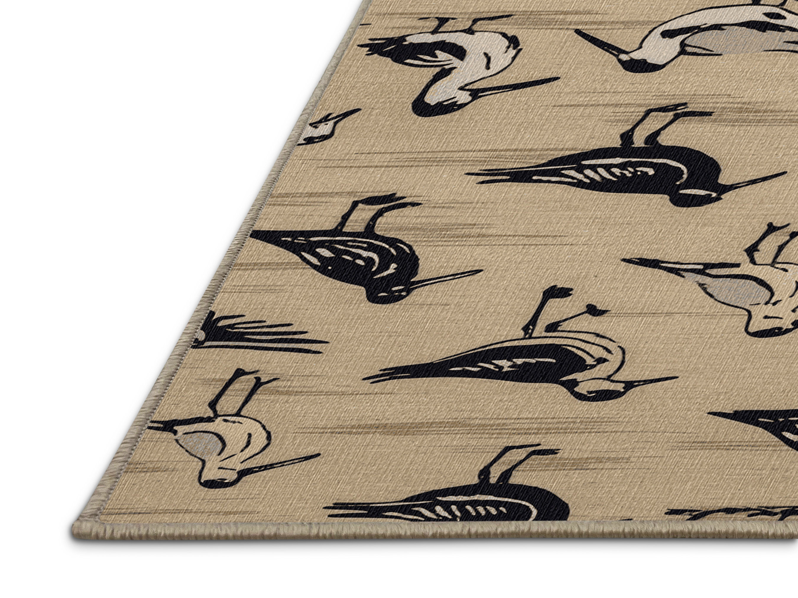 Rosecliff Heights Washable Seabird Sanctuary Coastal Area Rug | Wayfair