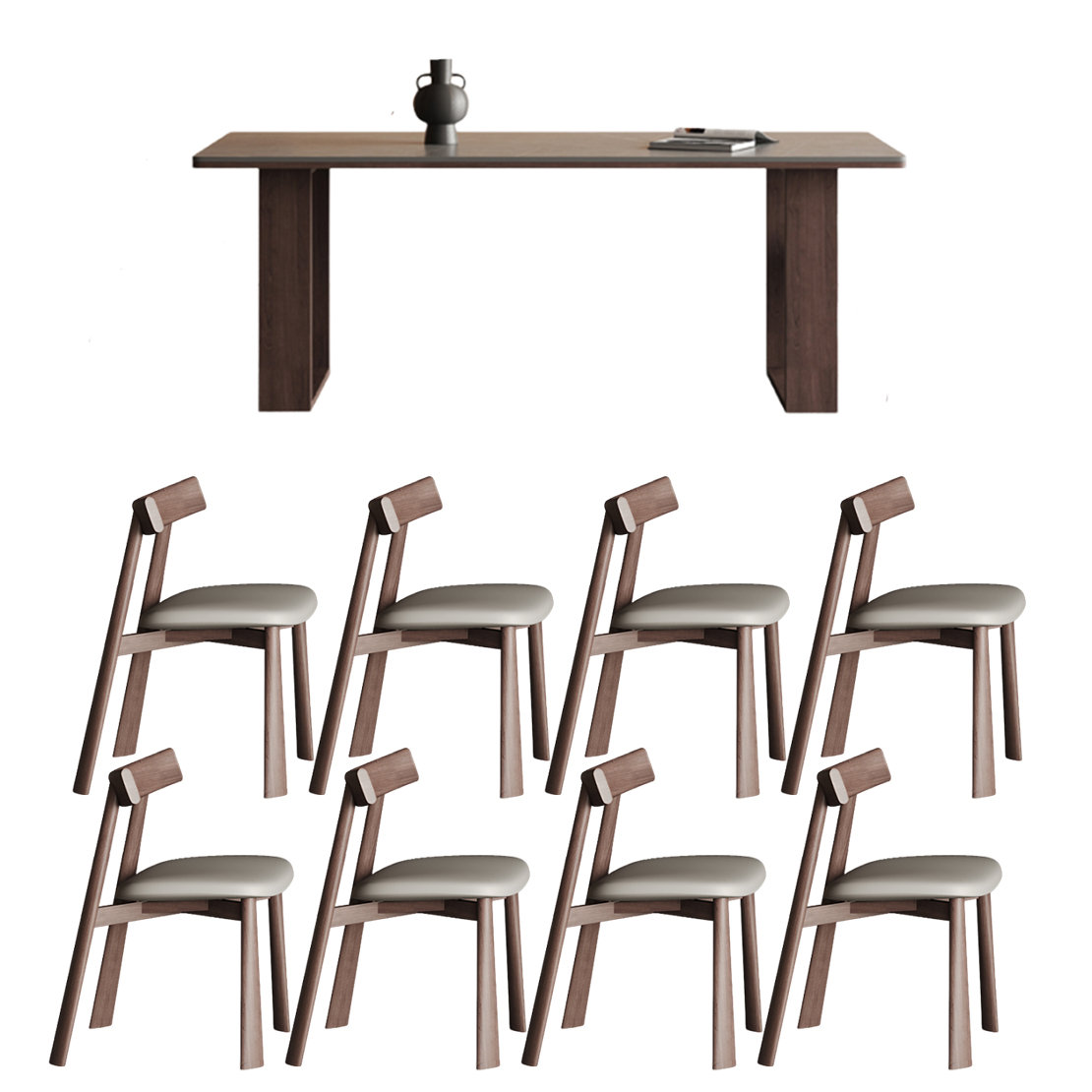 Greyleigh Modern Simple Dining Table And Chairs Rectangular Dining Set ...