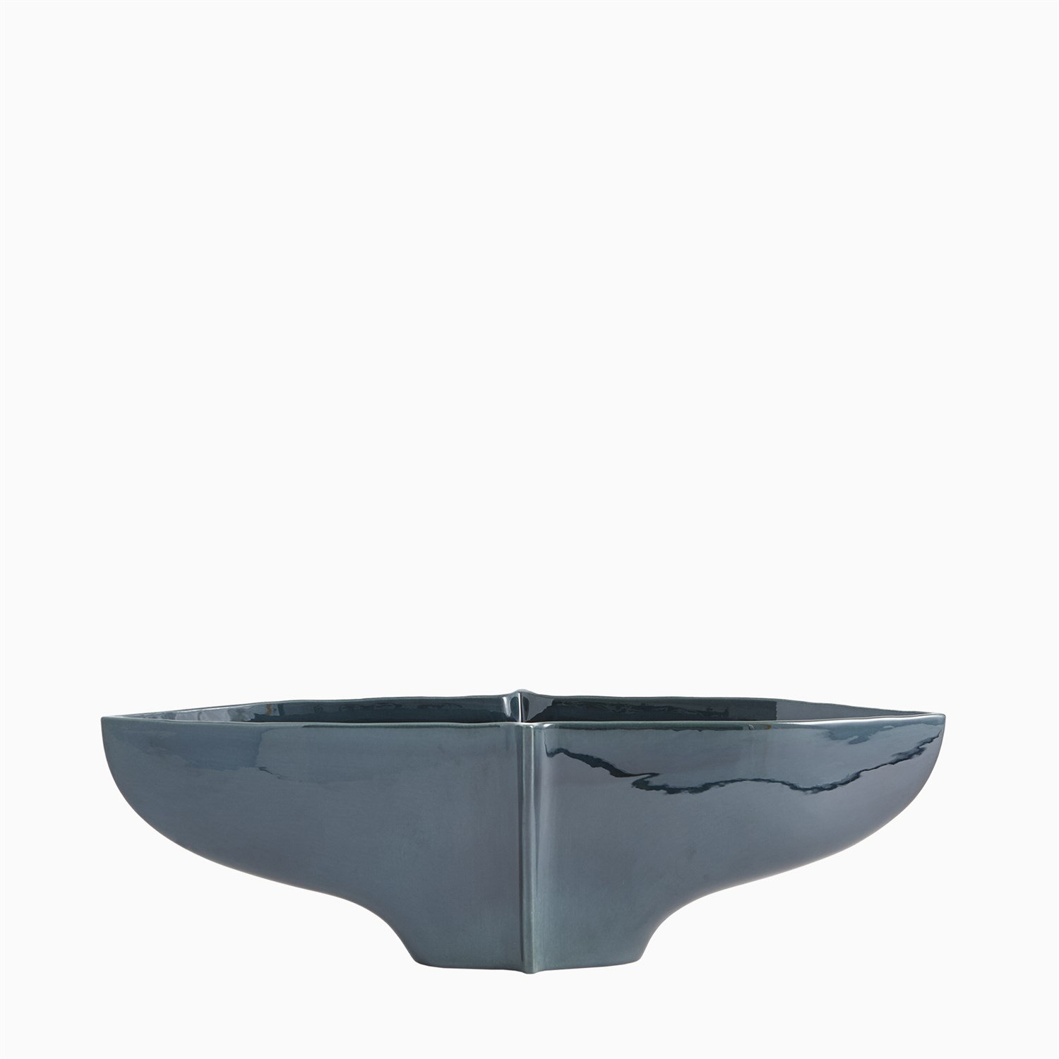 Global Views Center Ridge Bowl-Blue | Wayfair