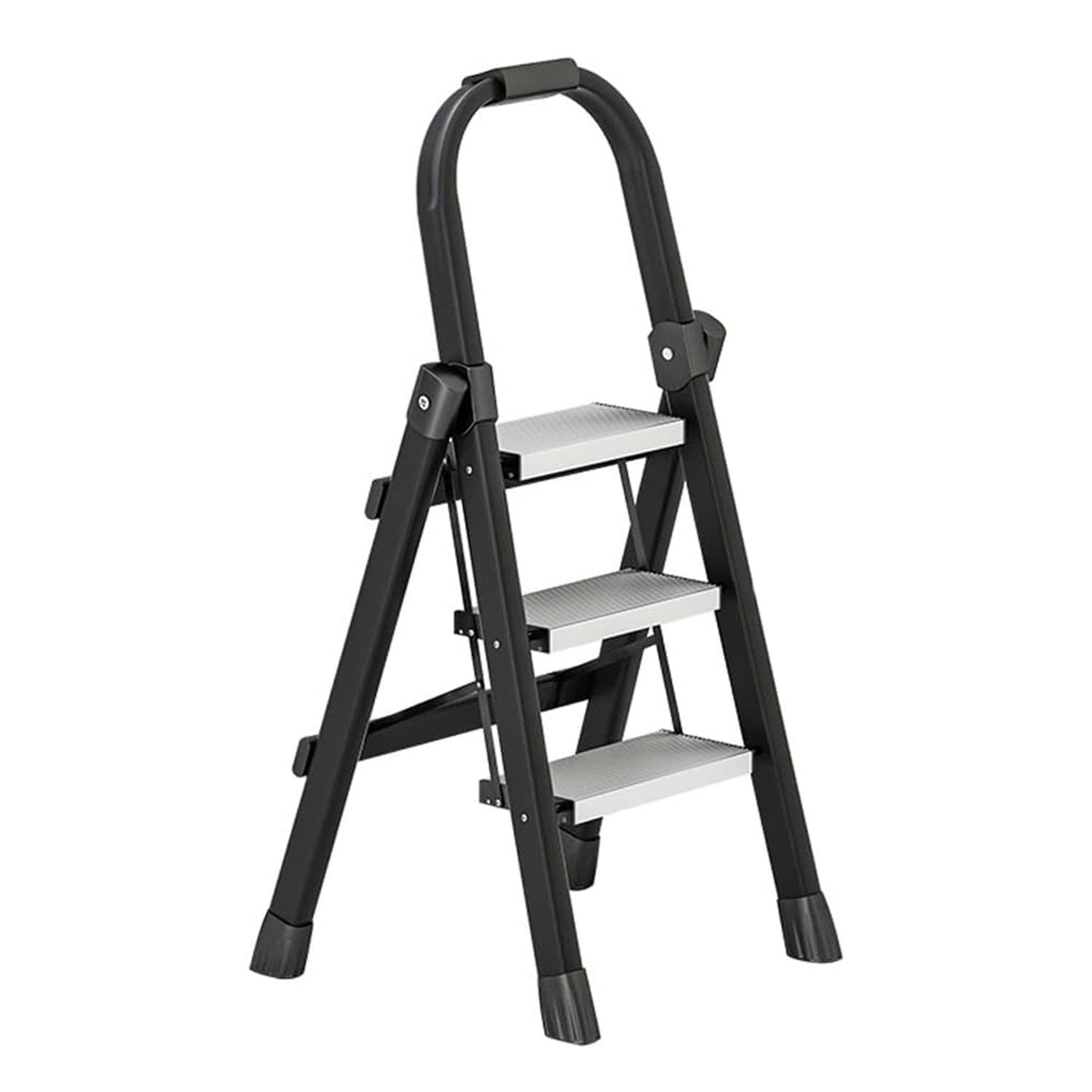 Latitude Run® 3 Step Stool Folding Step Ladder With Wide Anti-Slip ...