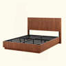 Corrigan Studio® Bed Frame With LED Lights, Modern Wooden Corrugated ...