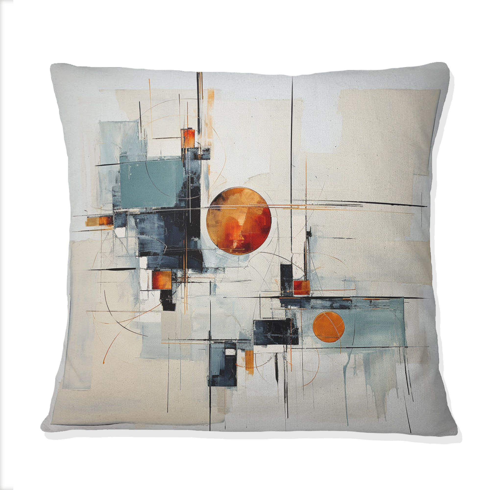 Design Art Beige Minimalist Patchwork III - Minimalism Printed Throw ...