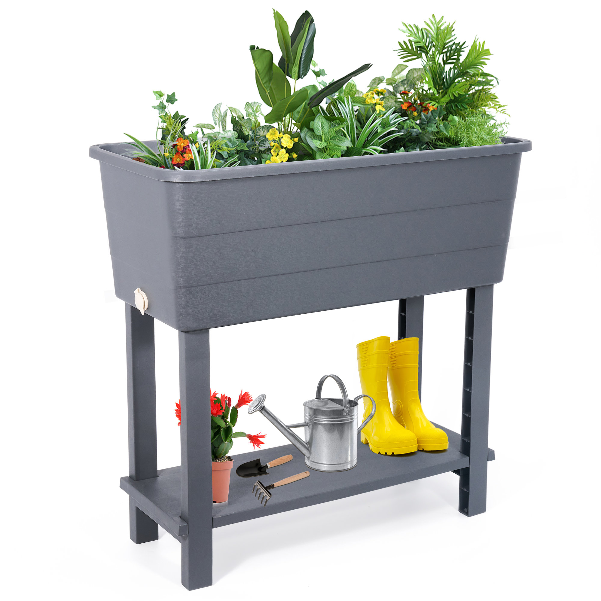 GenMous & Co Oversized Self-Watering Planter Box With A Adjustable ...