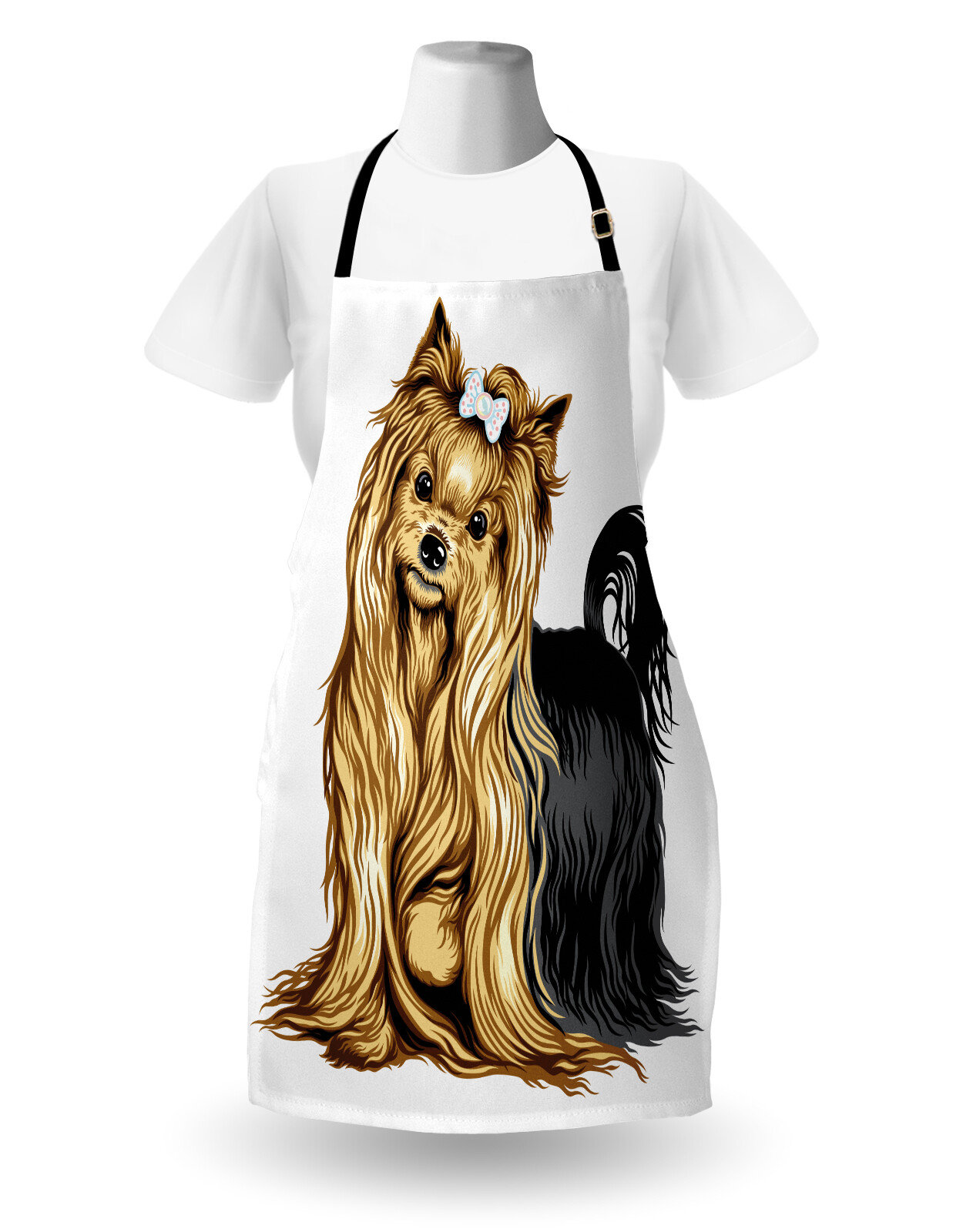 East Urban Home Yorkie Apron Unisex, Long Haired Domestic Pet, Adult ...