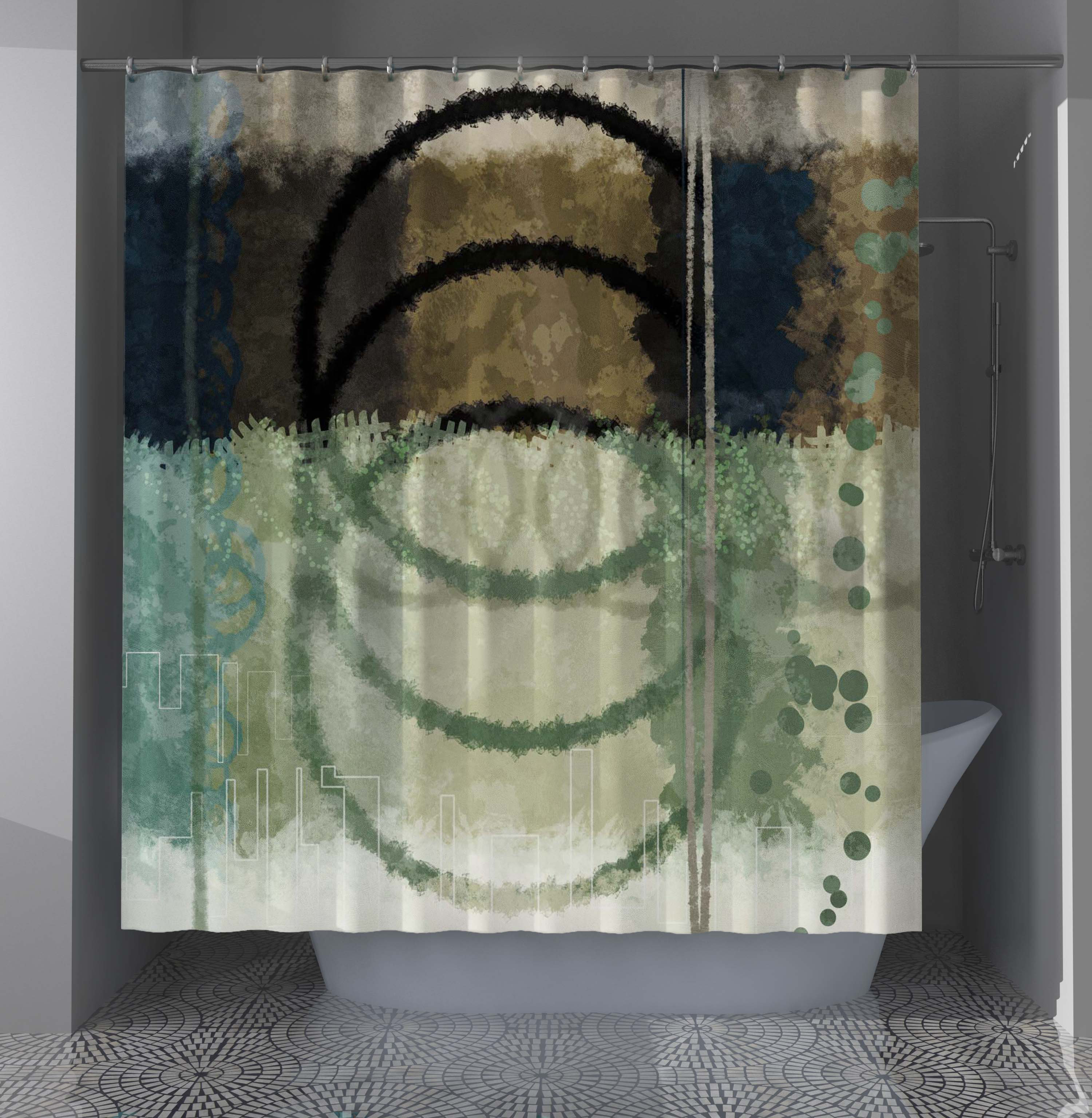 LeRoi Products Perfect Singular Designer Shower Curtain | Wayfair