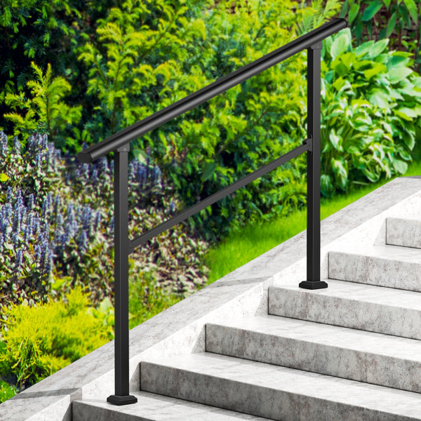 HOMLUX Lovmor Hand Rails for Outdoor Steps, Wrought Iron Railing, Porch ...