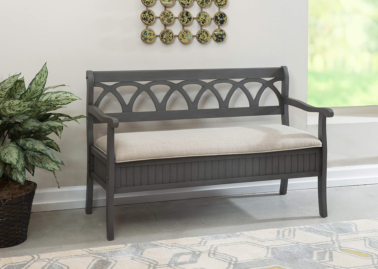 Co-t Elliana Storage Bench With Deep Storage, Child Safety Hinges, And ...