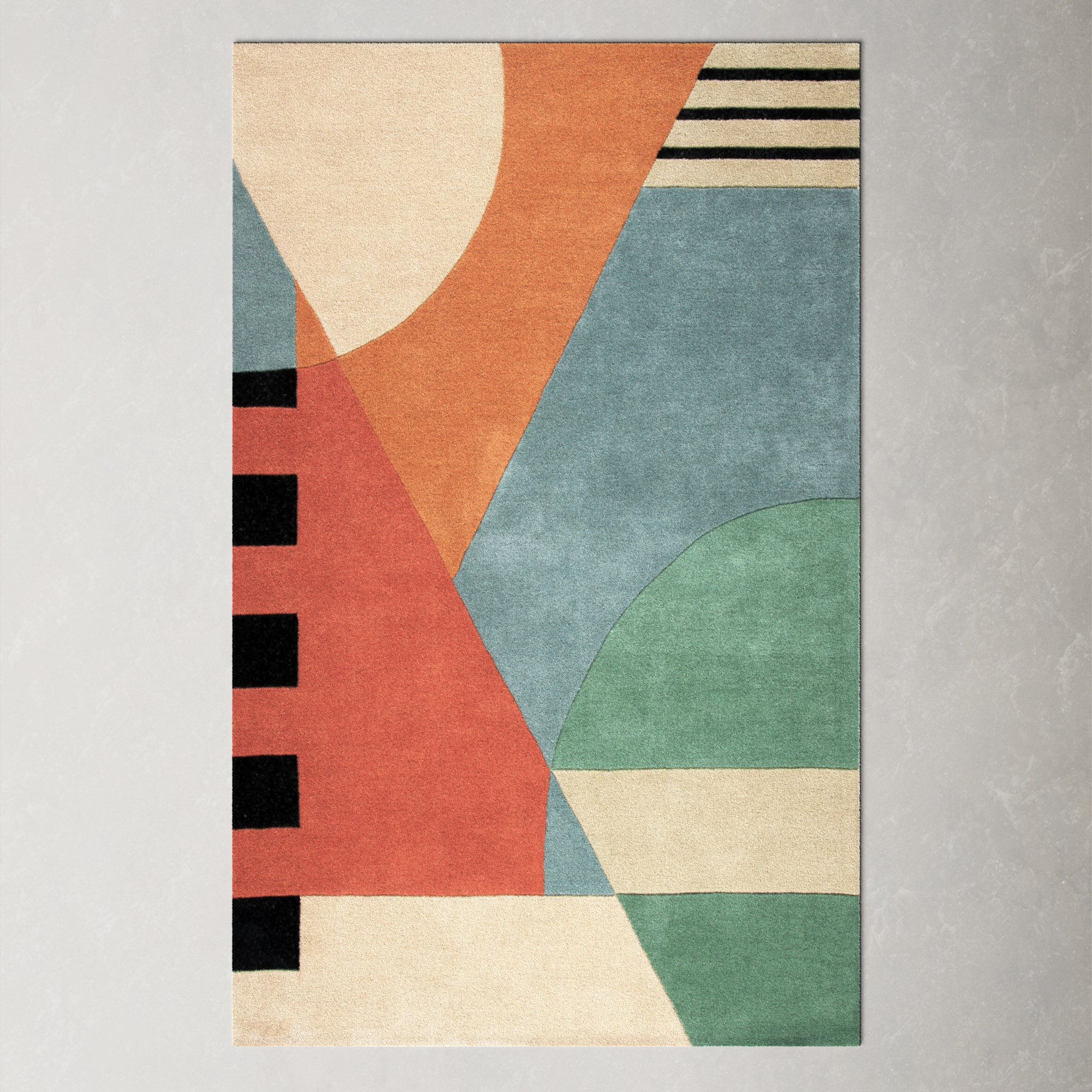 AllModern Abstract Hand-Tufted Wool Gold Area Rug & Reviews | Wayfair