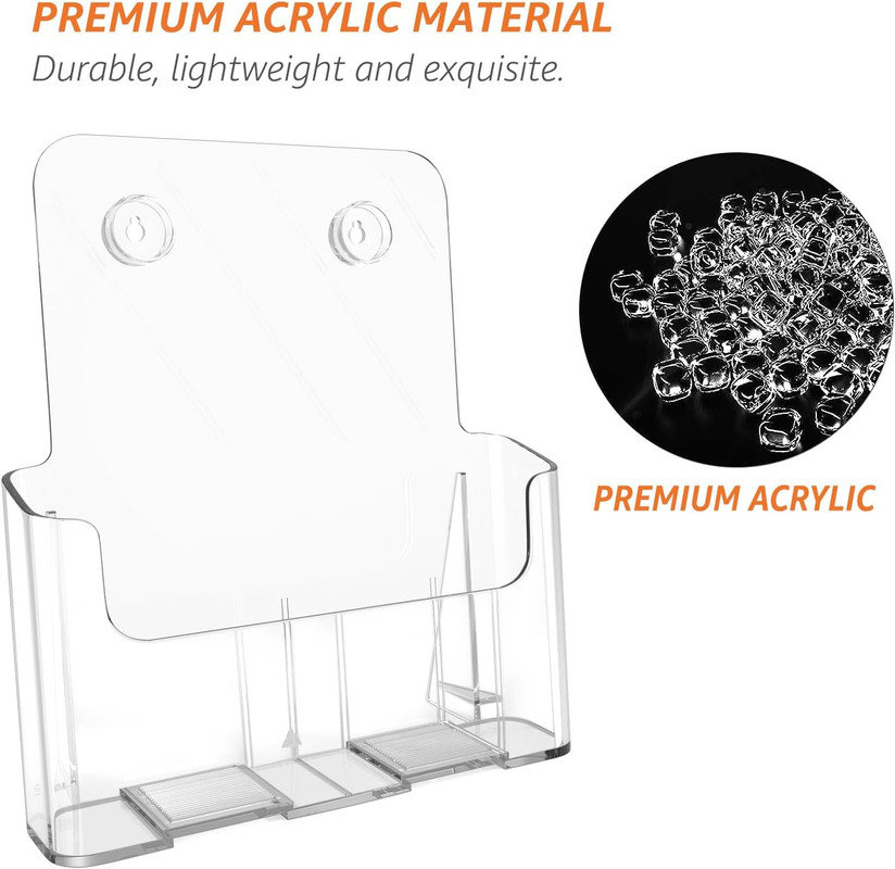 Ivy Bronx Plastic Acrylic Literature Holders Clear Flyer Holder Rack ...
