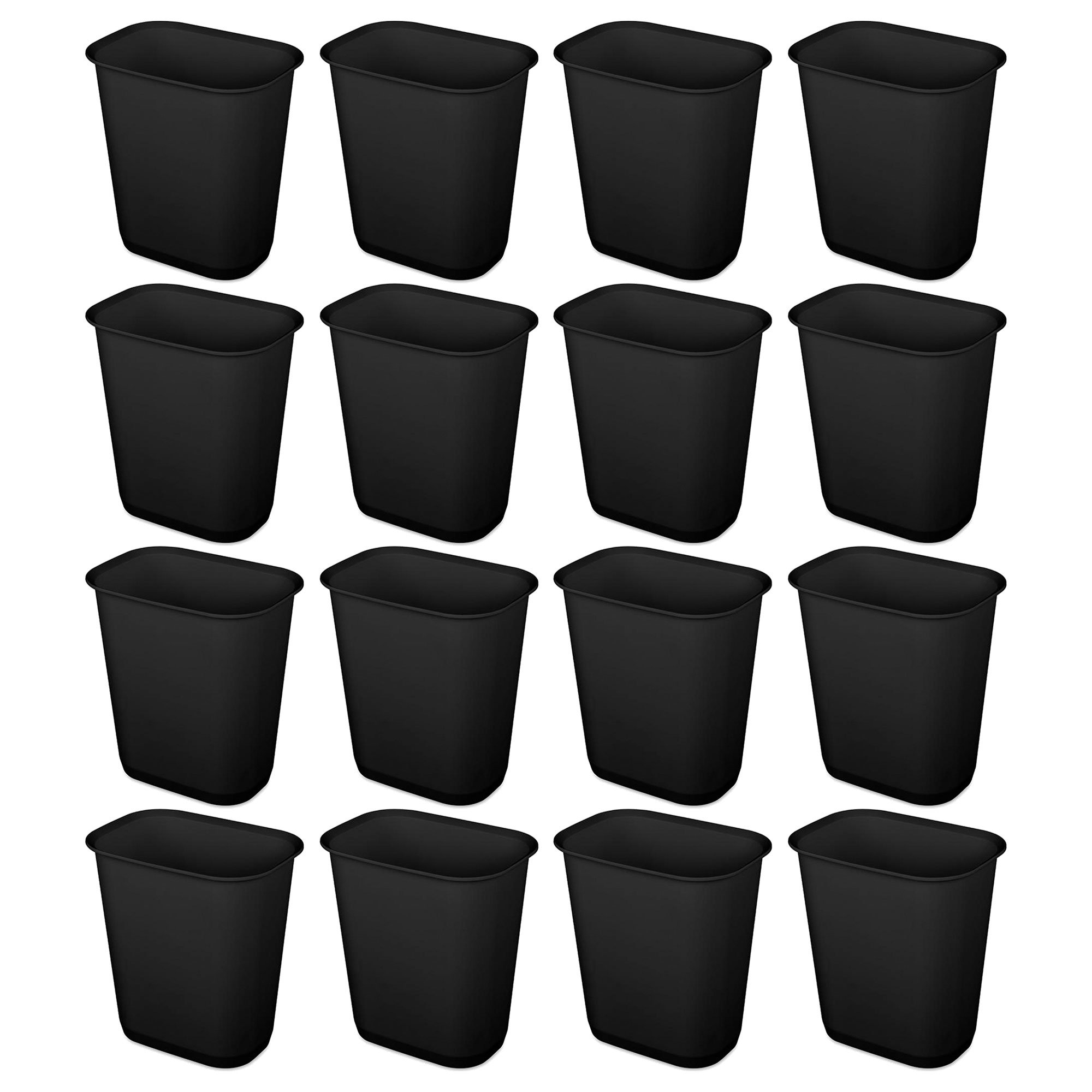 Sterilite 3 Gallon Rectangular Wastebasket Small Home Trash Bin, 16 ...
