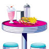 The Party Aisle™ 2 Piece Soda Shop Tables and Stools & Reviews | Wayfair