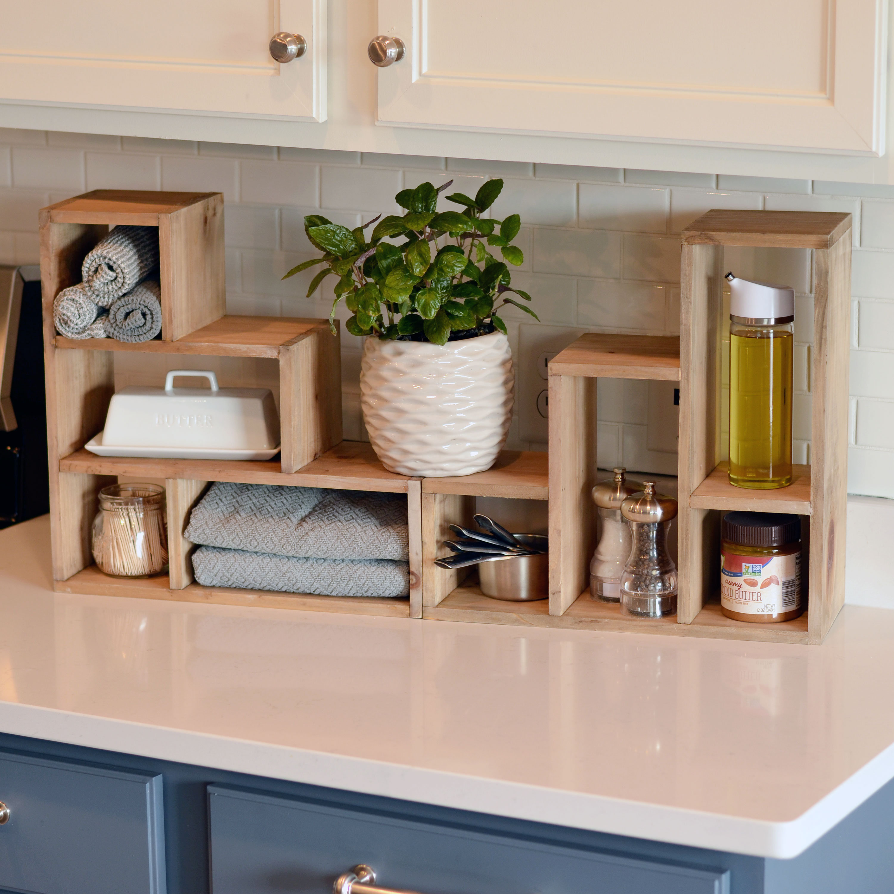 Millwood Pines Avary 15'' H x 15'' W Table Top Cubby Bookcase | Wayfair