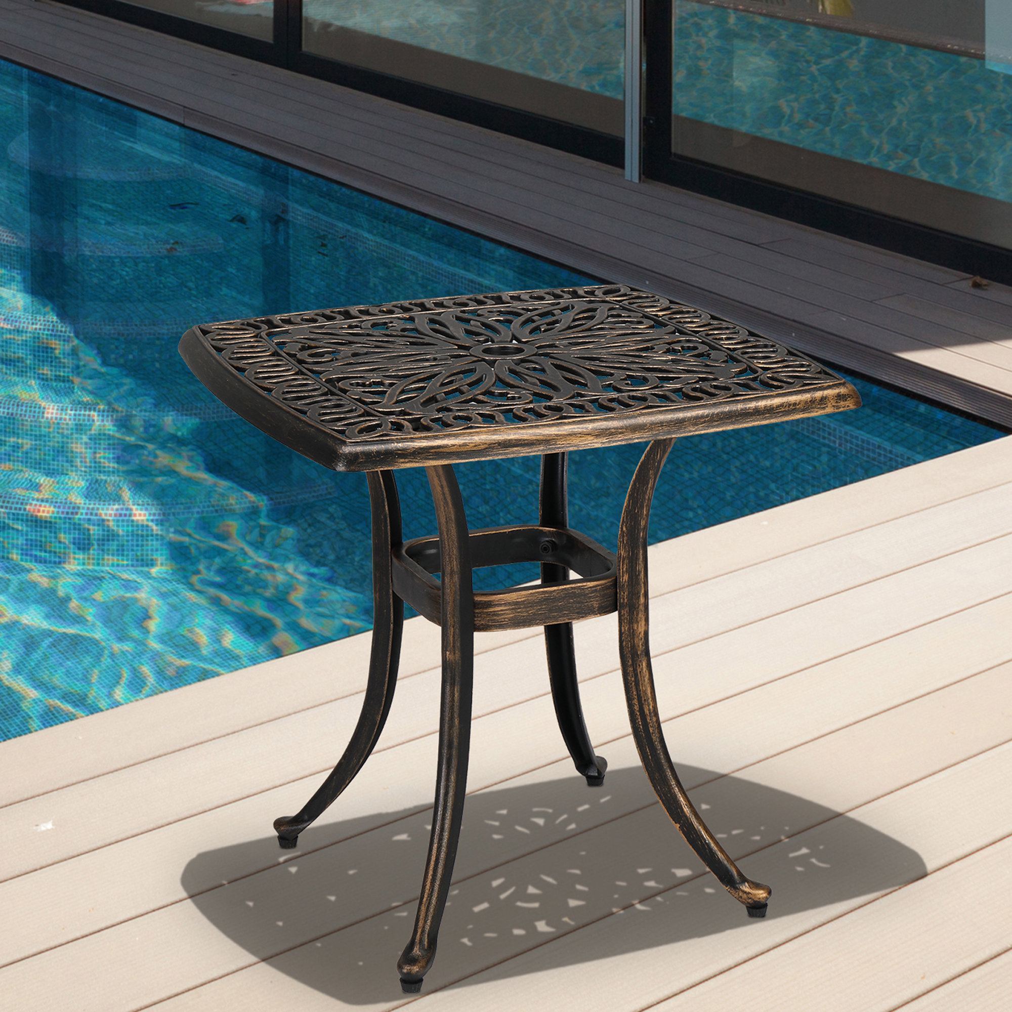 Charlton Home® Charlotte-Clare Metal Side Table | Wayfair